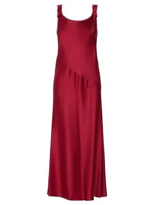 Max Mara Envers Satin Slip Dress - Ruby