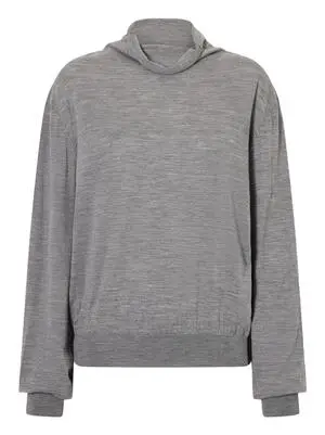 Khaite Annette Merino Wool Turtleneck Sweater - Gray