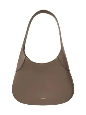 Khaite KHAITE Joan Small Leather Shoulder Bag Taupe