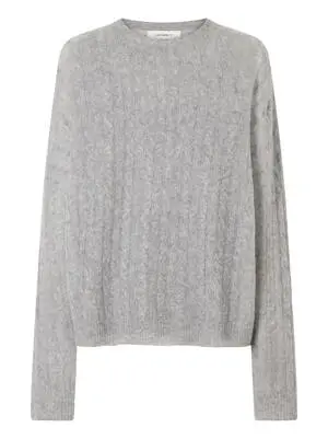 LISA YANG LISA YANG Amabel Cable-Knit Cashmere And Silk-Blend Sweater