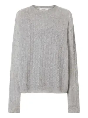 LISA YANG LISA YANG Amabel Cable-Knit Cashmere And Silk-Blend Sweater
