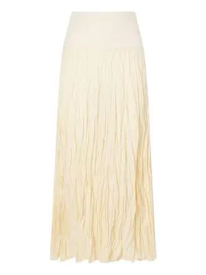 Johanna Ortiz Johanna Ortiz Light And Sound Pleated Maxi Skirt Ecru