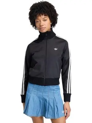 Adidas Firebird Track Top With Knitted Crochet Details - Black