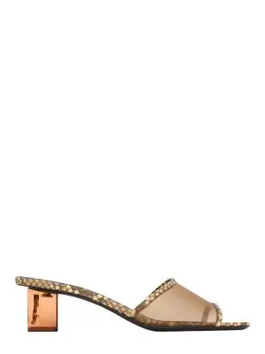 SAINT LAURENT Saint Laurent Mesh And Python Sip Mule