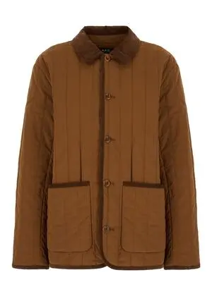 A.p.c. Quilted Jacket With Classic Collar - Multicolor