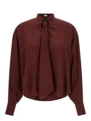 Brunello Cucinelli Shiny Collar" Shirt - Multicolor