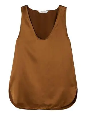 Max Mara Silk-satin Camisole - Light Brown