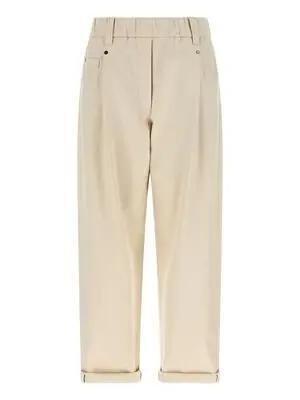 Brunello Cucinelli BRUNELLO CUCINELLI Baggy Pull-On Pants Cream