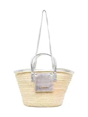 Jacquemus Le Panier Soli Woven Tote Bag - Neutrals