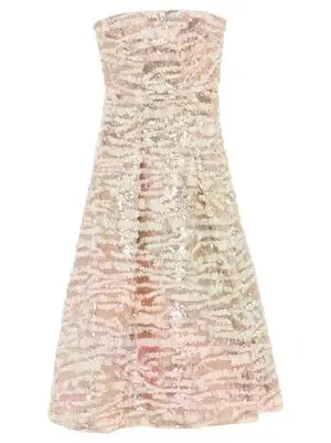 Elie Saab Strapless Embellished Maxi Dress - Neutrals