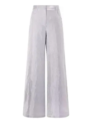 TWP Dylan Striped Cotton-blend Gabardine Wide-leg Pants - Multi