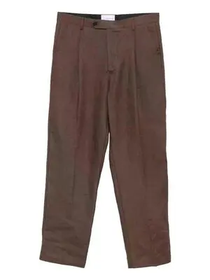 MARSEM Pleated Front Tailored Trousers - Brown