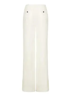 Adam Lippes Ivory Side-slit Trousers - Neutrals