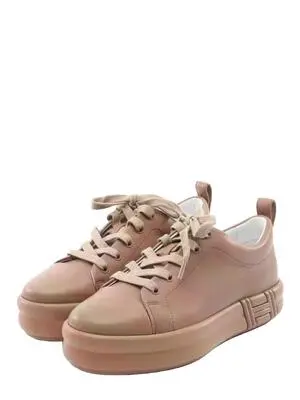 Hermès Happy Leather Lace-up Sneakers - Pink