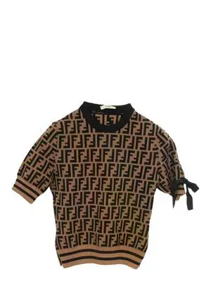 Fendi Zucca Monogram Knit Sweater - Neutrals