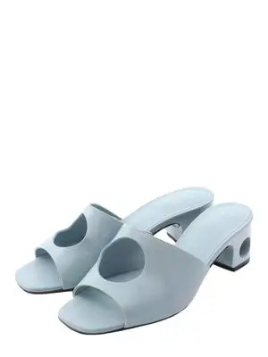 Hermès Elia Cut-out Mule Sandals - Blue