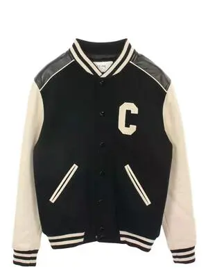 Celine Color-block Stadium Jacket - Black