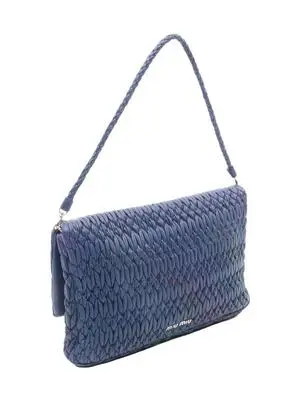 Miu Miu Nappa Matelassé Shoulder Bag - Blue