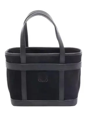 Loewe Anagram Suede Tote Bag - Black