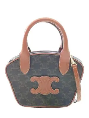 Celine Mini Bowling Triomphe Handbag - Brown