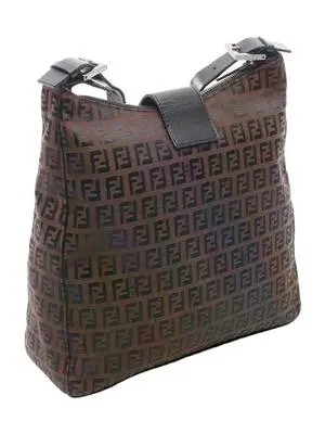 Fendi Zucchino Monogram Shoulder Bag - Brown
