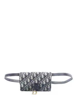 Dior Saddle Oblique Belt Bag - Blue