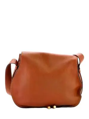 Chloé Marcie Leather Medium Crossbody Bag - Brown
