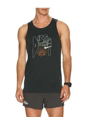 Nike Dri-fit Advanced Running Tank Top - Black Spruce