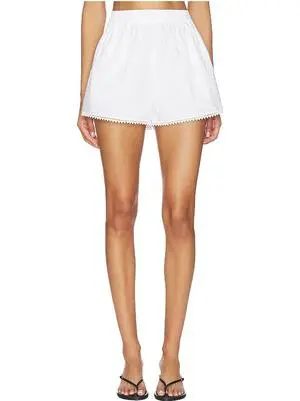 L'academie Cotton Poplin Shorts - White