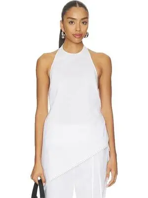 L'ACADEMIE L'Academie Marithe Halterneck Poplin Top