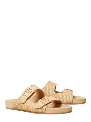 TORY BURCH Tory Burch Mellow Raffia Slide Sandals