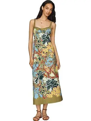 ALEMAIS Solstice Cotton Poplin Midi Dress - Multi