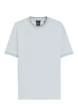 BOSS Slim-fit Cotton T-shirt With Crew Neck - Light Blue
