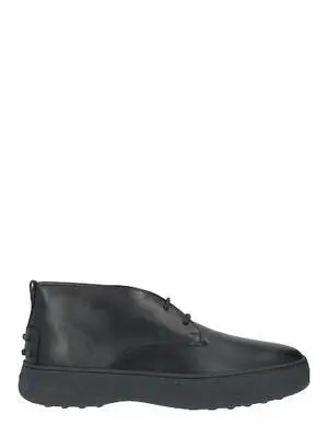 TOD'S Leather Ankle Boots - Black