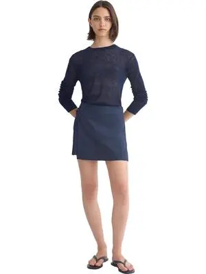 Everlane Tailored Drape Mini Skort - Navy