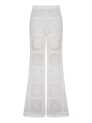 ZIMMERMANN Zimmermann Aster Embroidered Lace Trousers
