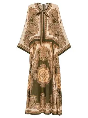 Zimmermann Mahon Silk Tunic Dress - Green