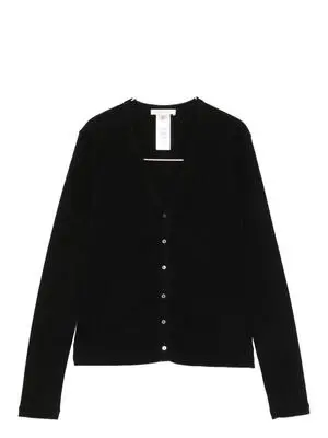 THE ROW V-neck Button-front Cardigan - Black