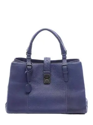 Bottega Veneta Cervo Roma Leather Tote Bag - Blue