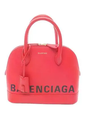 Balenciaga Calf Leather Top Handle Handbag - Red