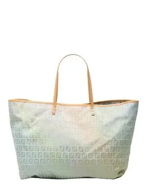 Fendi Zucchino Canvas Roll Tote Bag - Blue