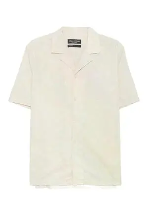 Marc O'polo Leaf-print Short-sleeve Shirt - Neutrals