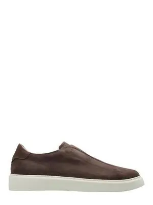 Eleventy Suede Low Top Sneakers - Brown
