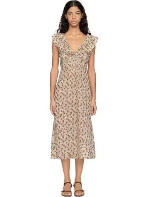 Sea Viera Floral Print Midi Dress - Stripe