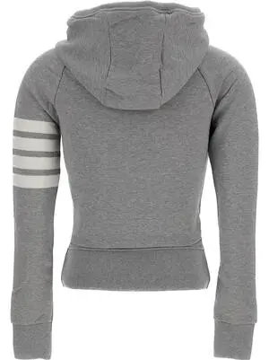 Thom Browne Loopback 4-bar Zip Hoodie - Grey