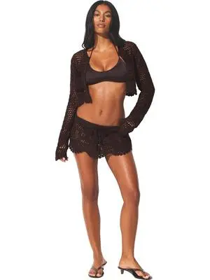 SKIMS Crochet Cropped Cardigan - Phoenix