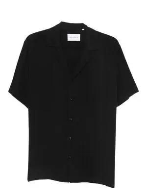 MARSEM Short-sleeve Camp-collar Shirt - Black
