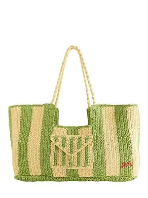 DAMSON MADDER Oversized Raffia Tote Bag - Multi
