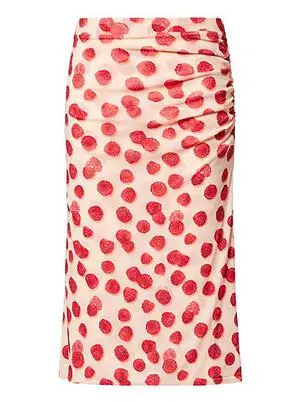 Stella McCartney Mesh Midi Skirt - Raspberry