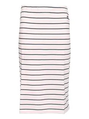ROTATE BY BIRGER CHRISTENSEN Striped Jersey Midi Skirt - Multicolor